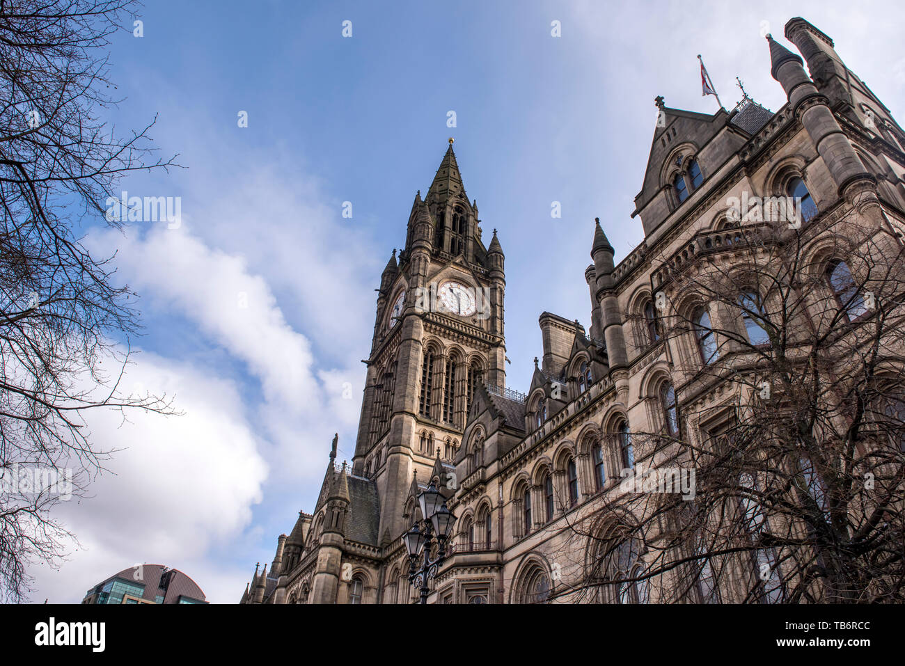 Manchester Town Hall and clock tower Stock Photo - Alamy