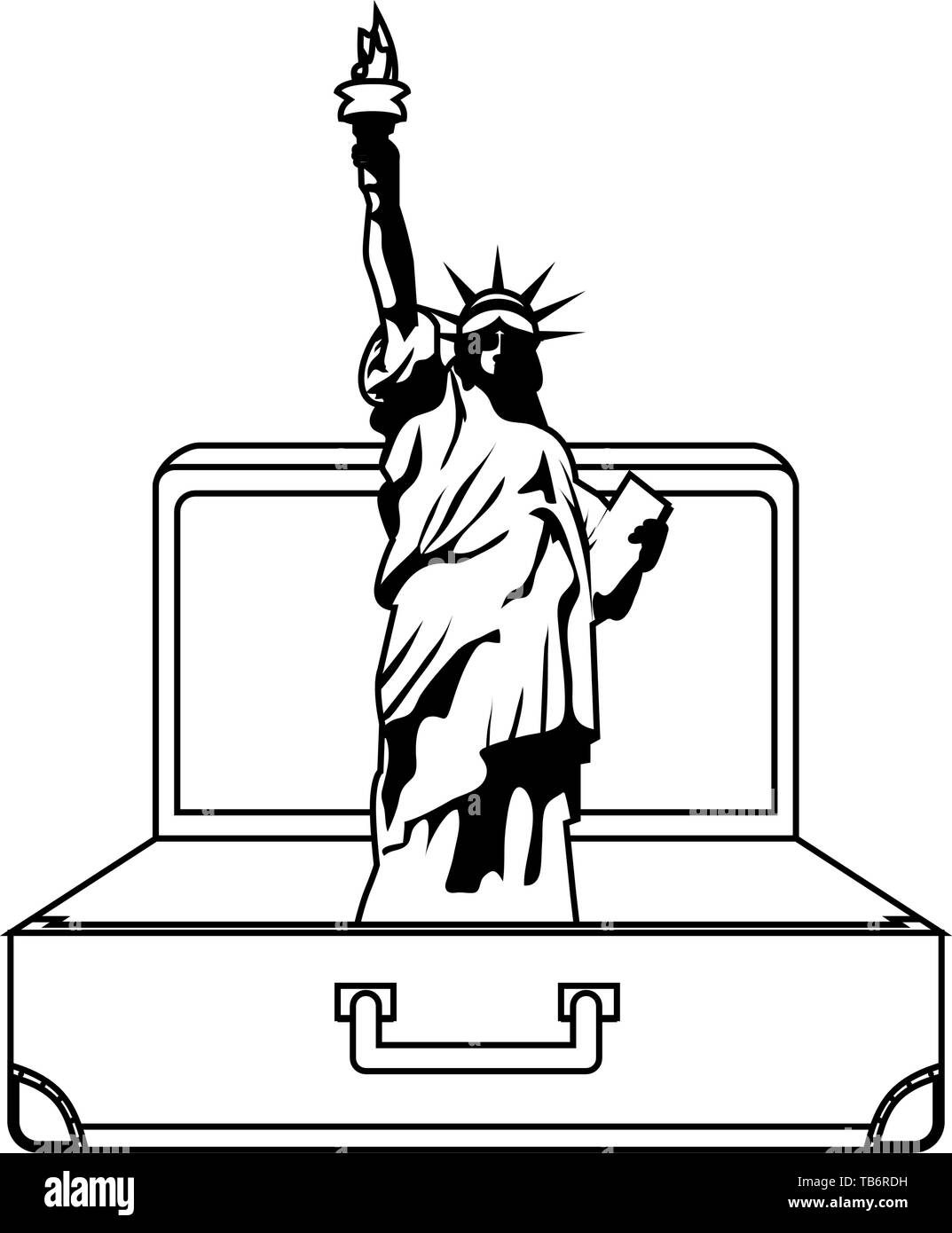 Statue of Liberty in New York design, Travel trip vacation tourism and ...