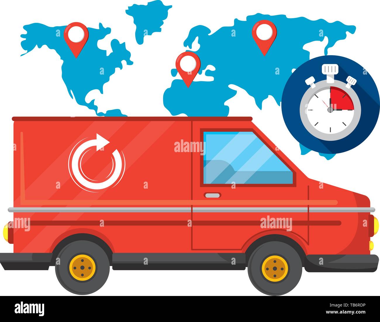 delivery tracking service shipping business logistic cartoon vector ...
