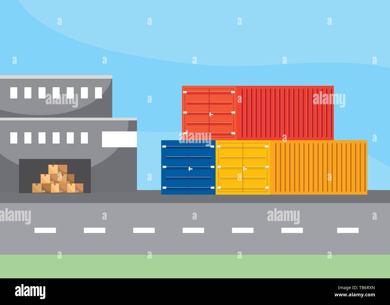 delivery tracking service shipping business logistic cartoon vector ...