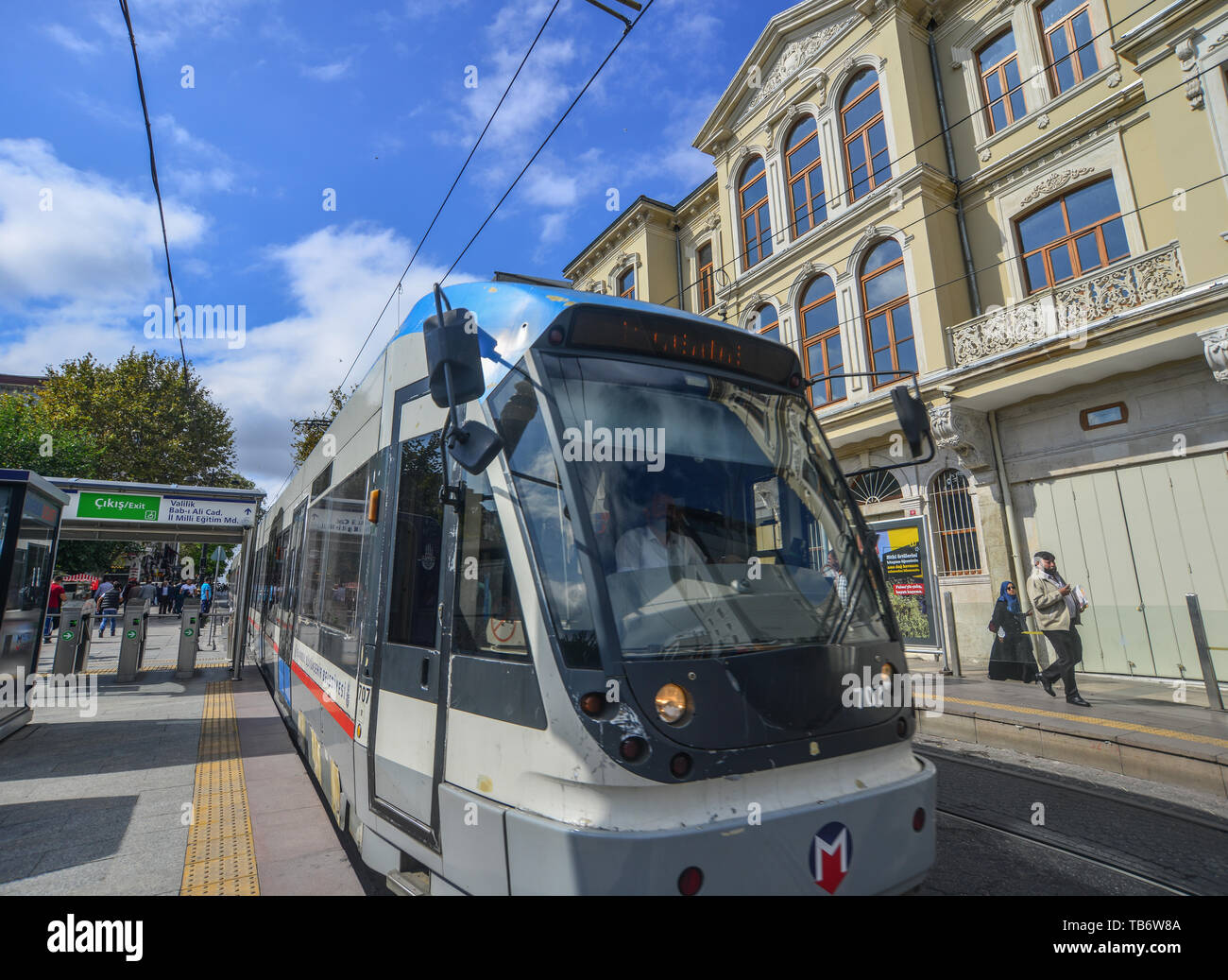 Istanbul, Turkey - Sep 27, 2018. Modern tram in Istanbul, Turkey ...