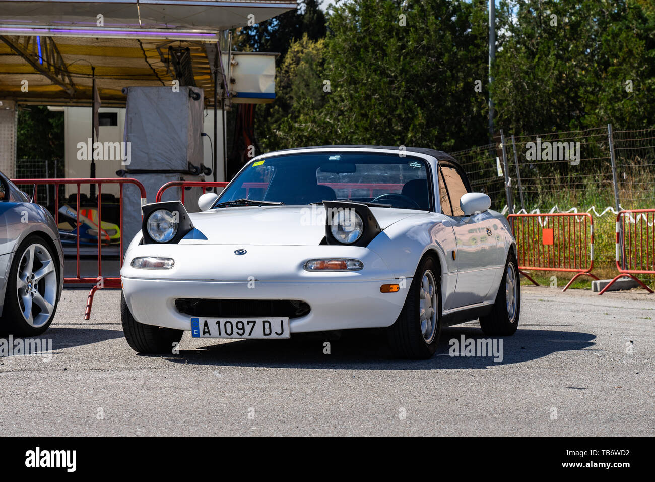 Mazda mx 5 Miata NA in montjuic spirit Barcelona circuit car show Stock ...