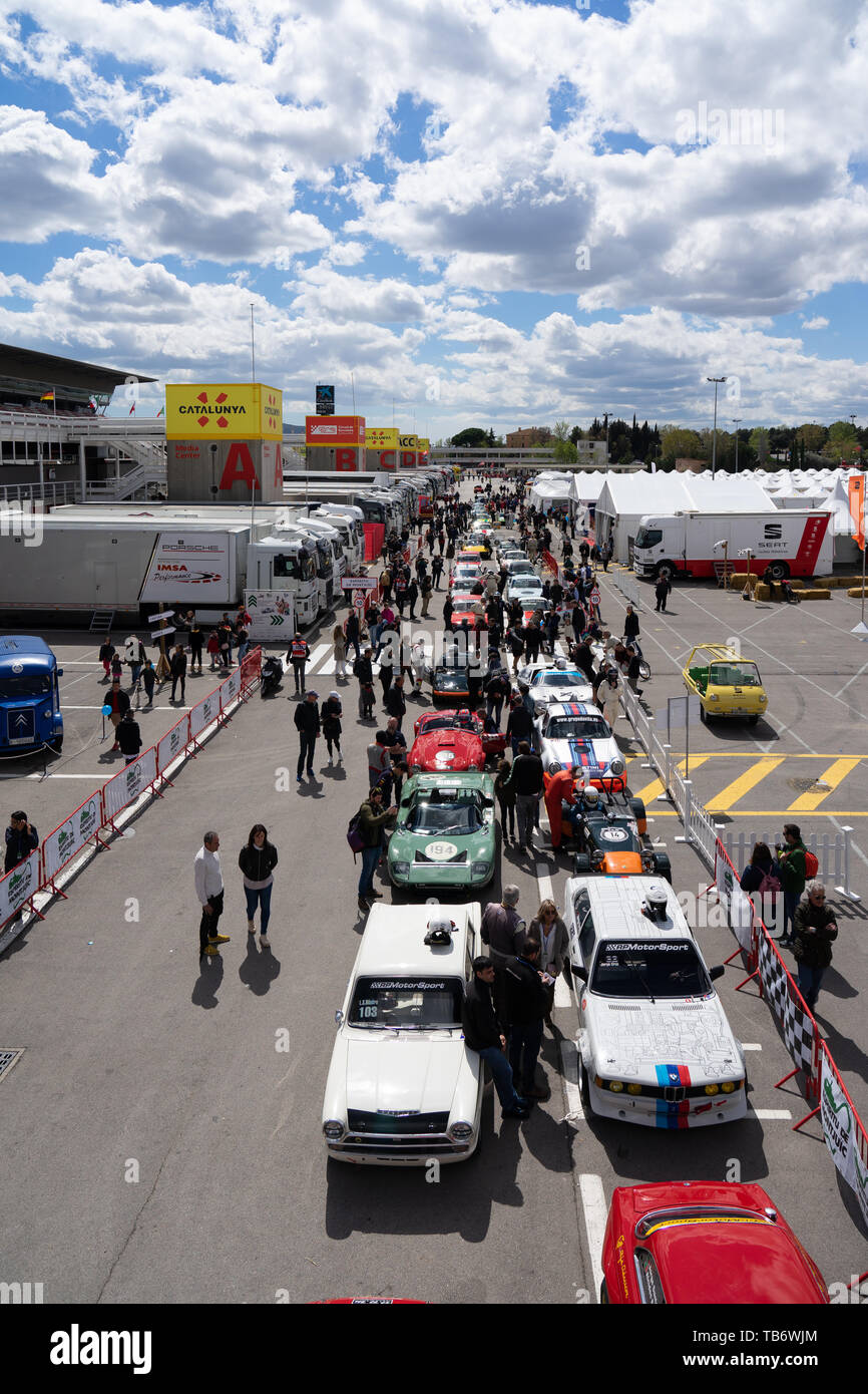 Heritage touring cup in montjuic spirit Barcelona circuit car show ...