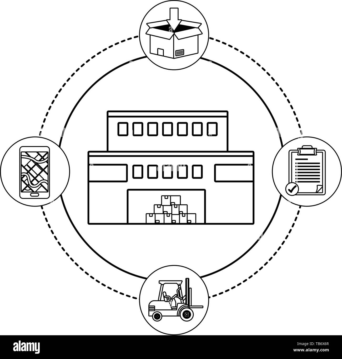 delivery tracking service shipping business logistic cartoon vector ...