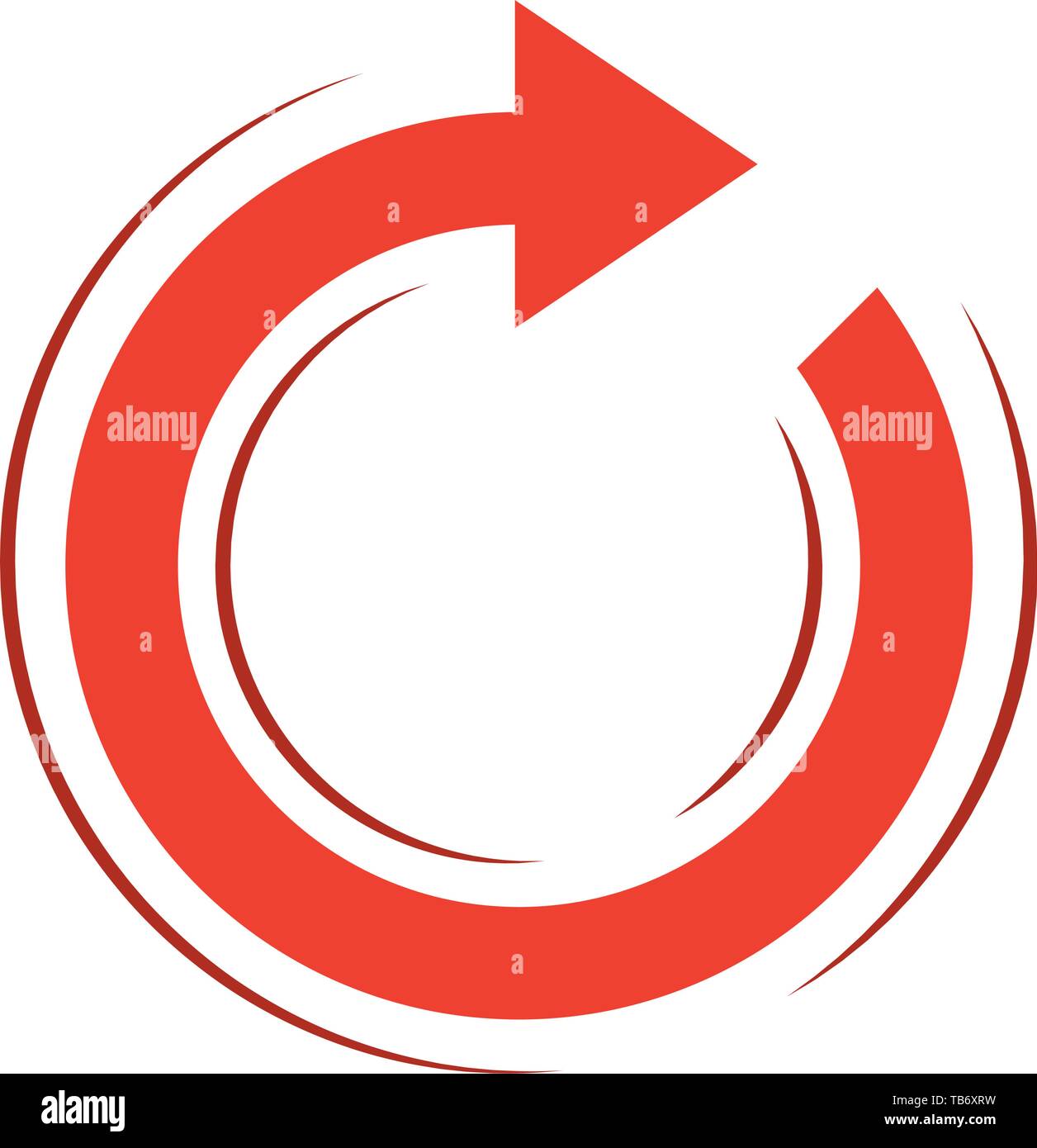 round arrow icon cartoon isolated vector illustration graphic design ...