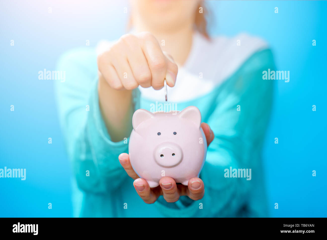 Woman pension pig hi-res stock photography and images - Alamy