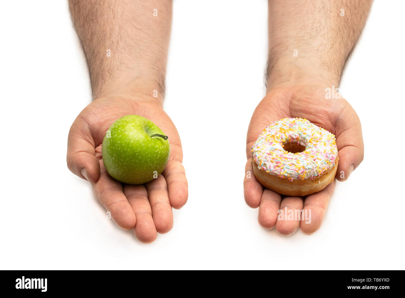 Choosing healthy alternatives Cut Out Stock Images & Pictures - Alamy