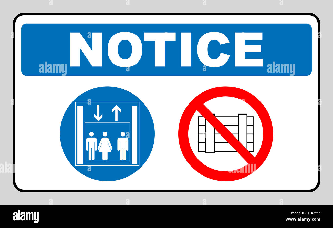 Passengers elevator sign. Lift not for freight icon. illustration ...
