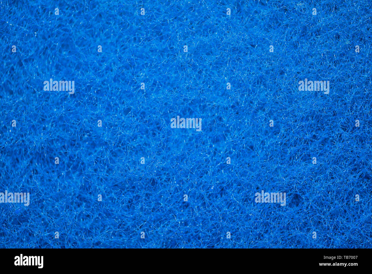 macro photo of the blue reverse of a domestic sponge as picture ...