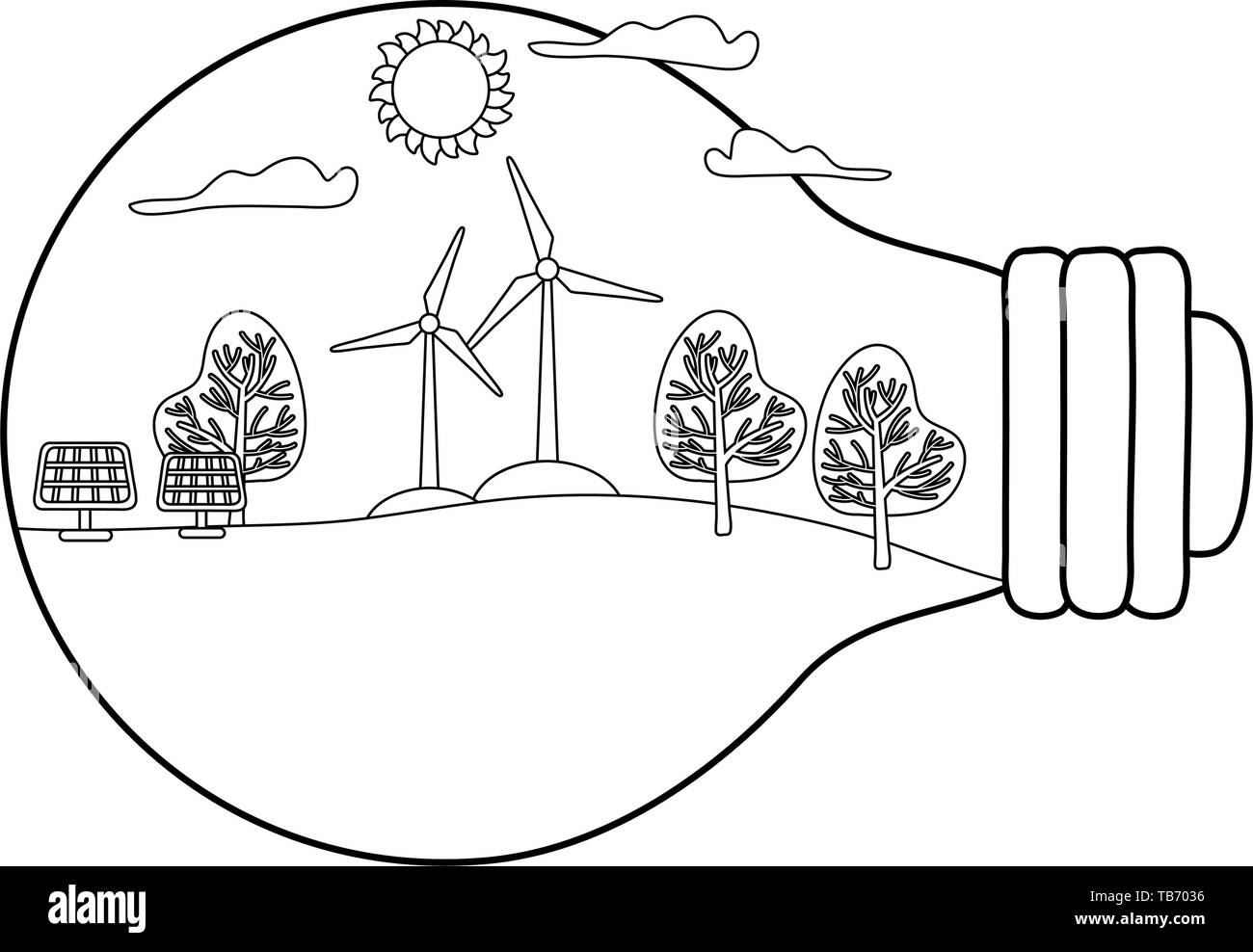 light bulb design, Save energy ecology power eco and environment theme ...