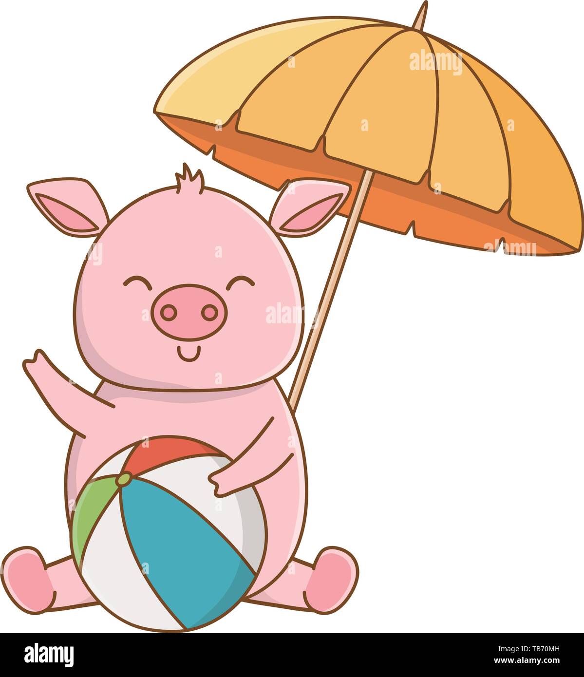 summer vacation relax time beach holidays scene cute little happy ...