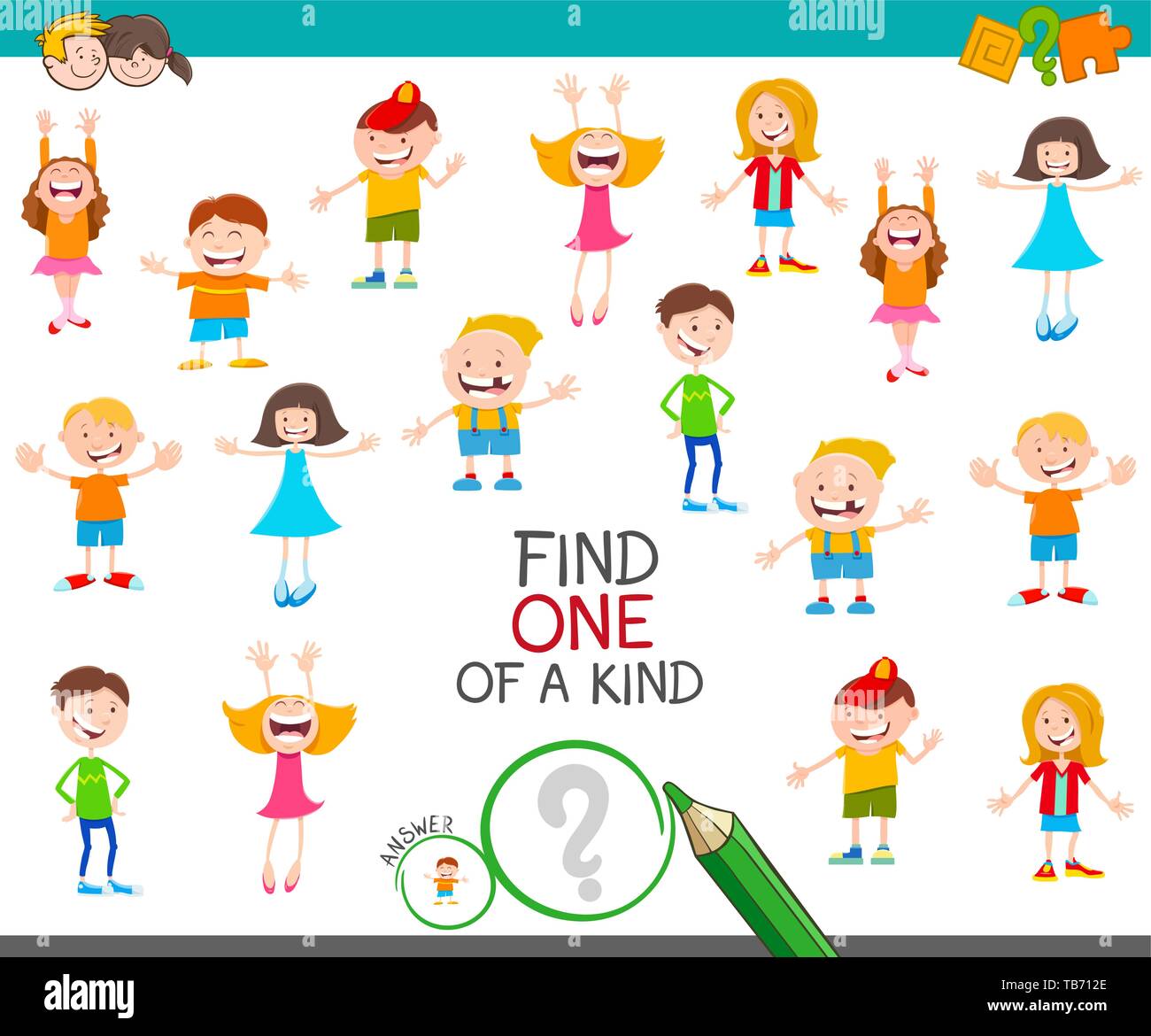 Only one teenager Stock Vector Images - Alamy