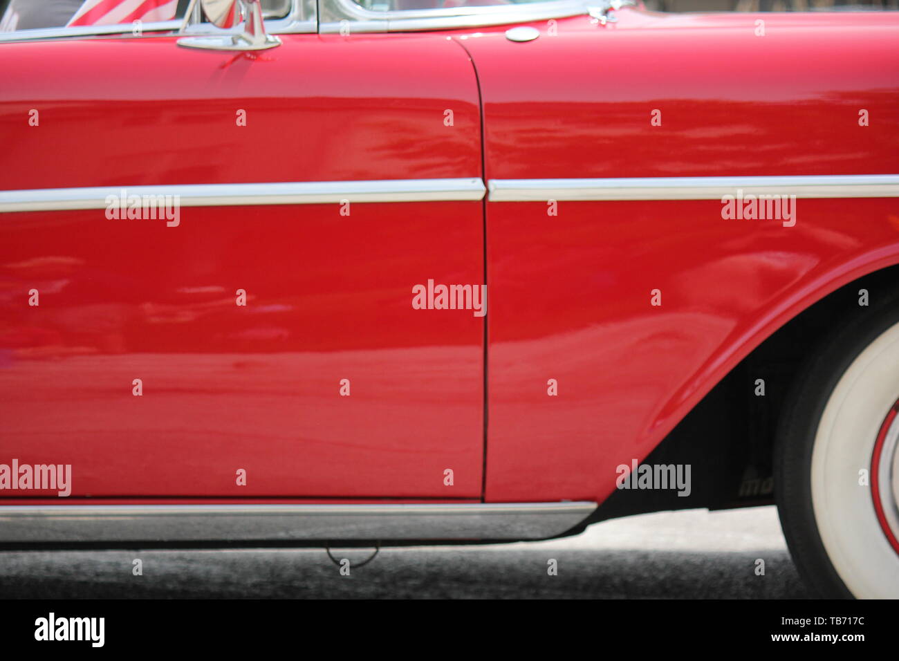 Red 1957 Chrysler sedan car in mint condition Stock Photo - Alamy
