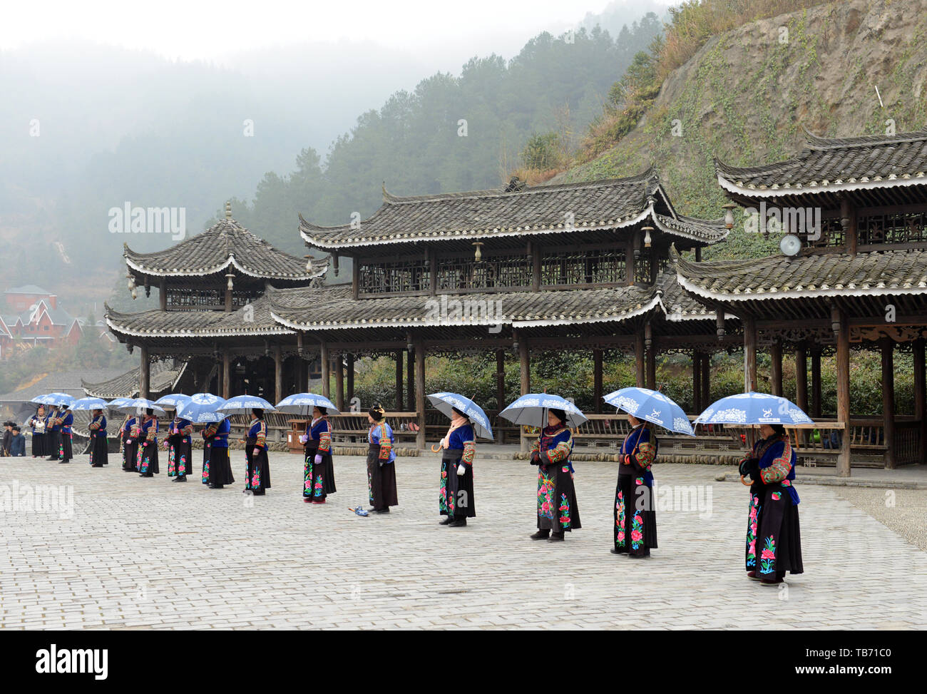 A traditional Miao dance in Xijiang village in Guizhou Stock Photo - Alamy