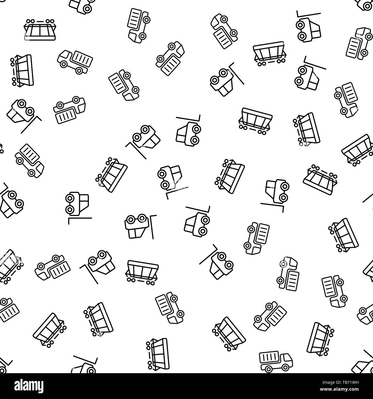 Cargo Commercial Logistics Seamless Pattern Vector Stock Vector Image ...