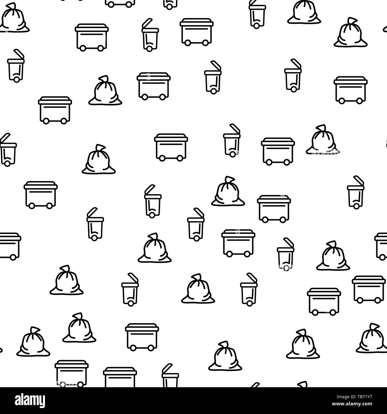 Rubbish seamless pattern garbage texture hi-res stock photography and ...