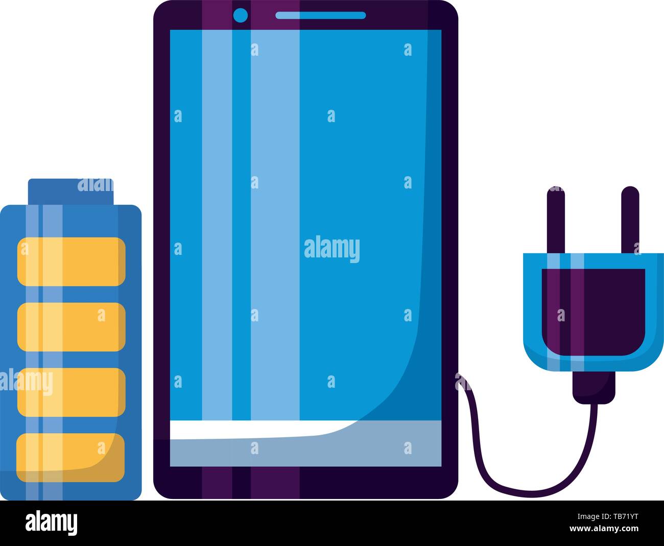 smartphone plug cable battery Stock Vector Image & Art - Alamy