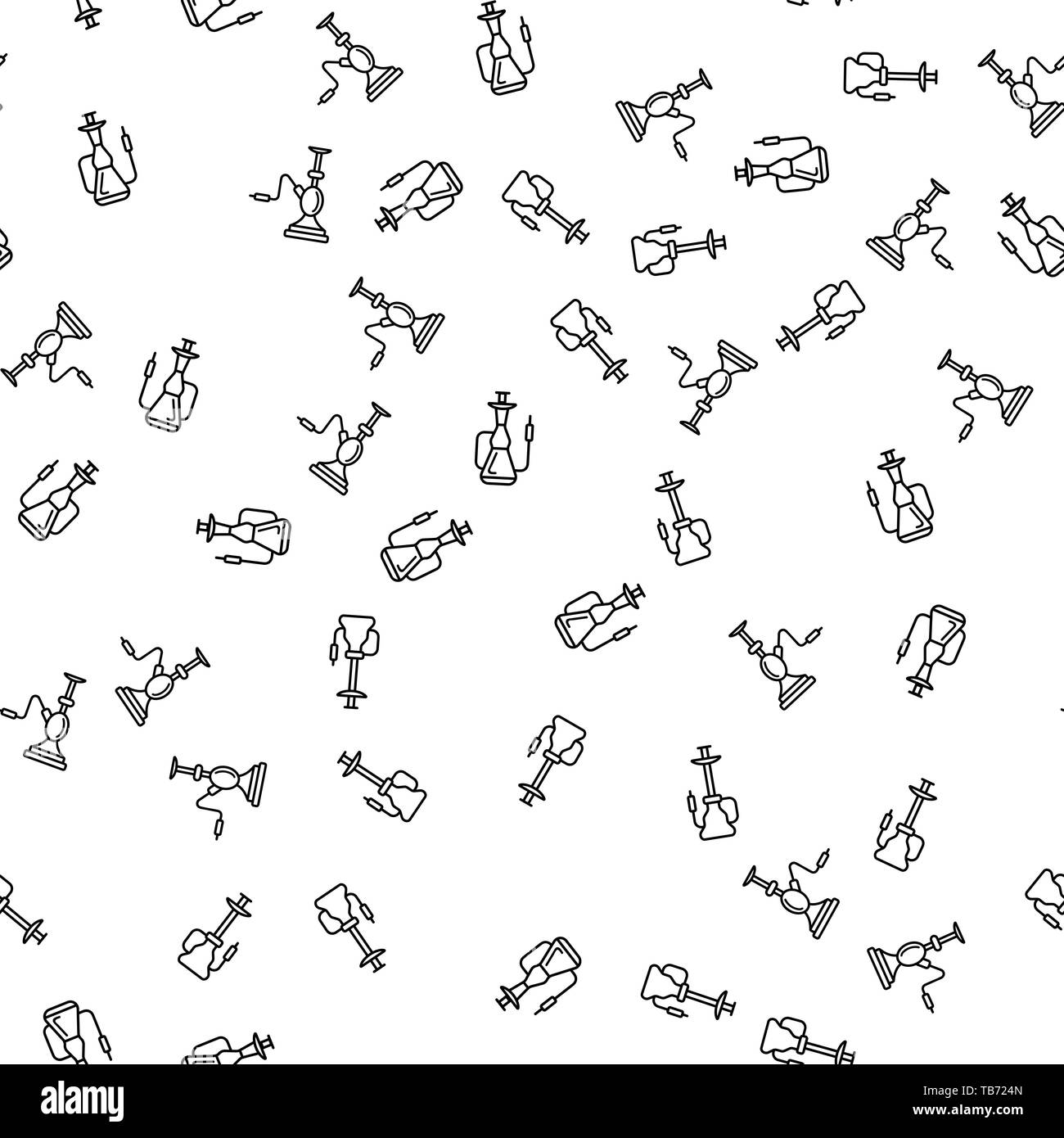 Different Types Of Hookah Seamless Pattern Vector Stock Vector Image ...