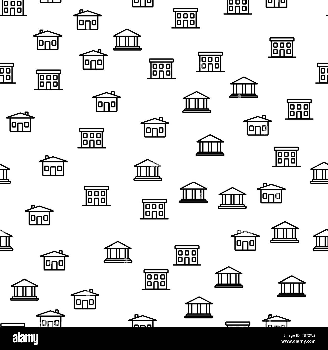 Types Of City Building Seamless Pattern Vector Stock Vector Image & Art ...