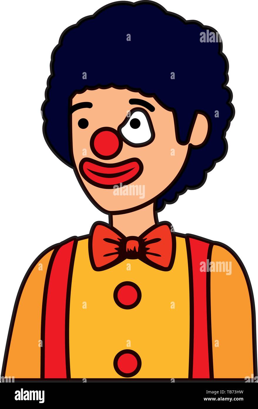 circus clown comic character vector illustration Stock Vector Image ...