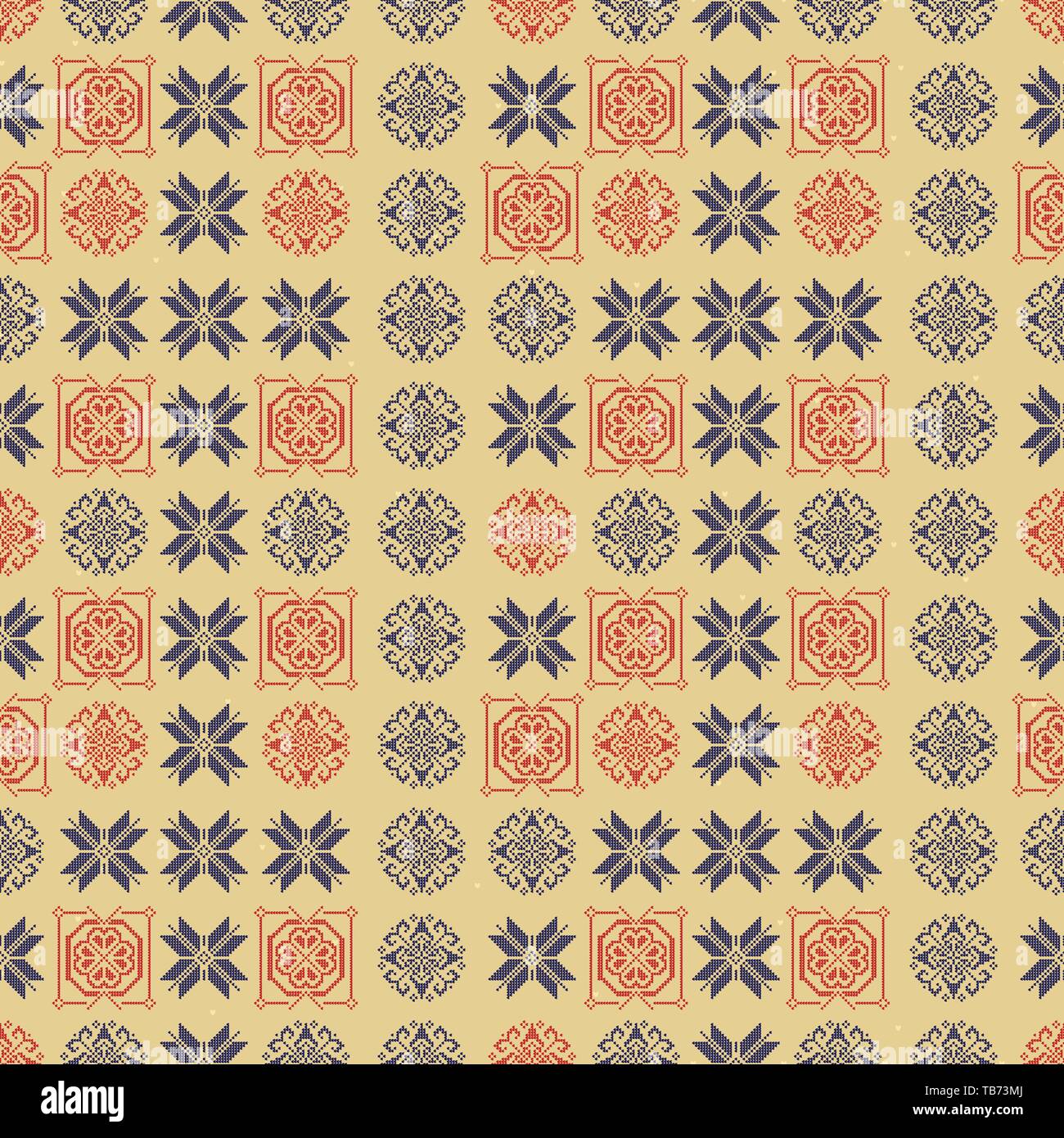 Traditional Norway Style Seamless Knitting Pattern. Abstract ethnic ...