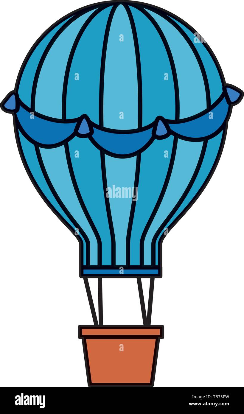 balloon air hot flying vector illustration Stock Vector Image & Art - Alamy