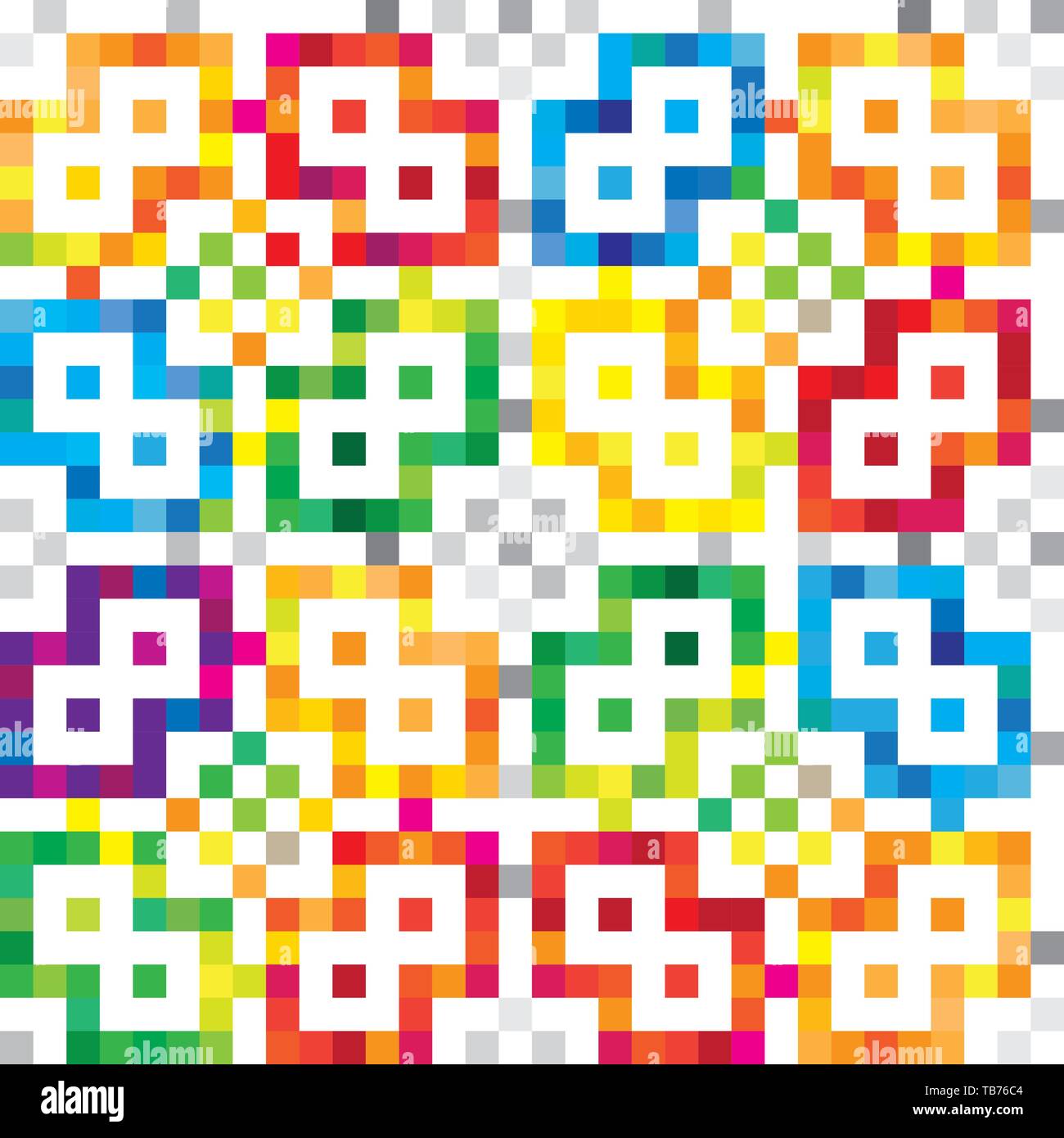 Vector illustration. Seamless colored background. Color squares in ...