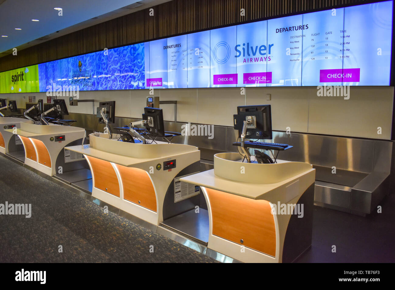 Orlando, Florida. March 01, 2019. Panoramic view of Counter of Silver ...