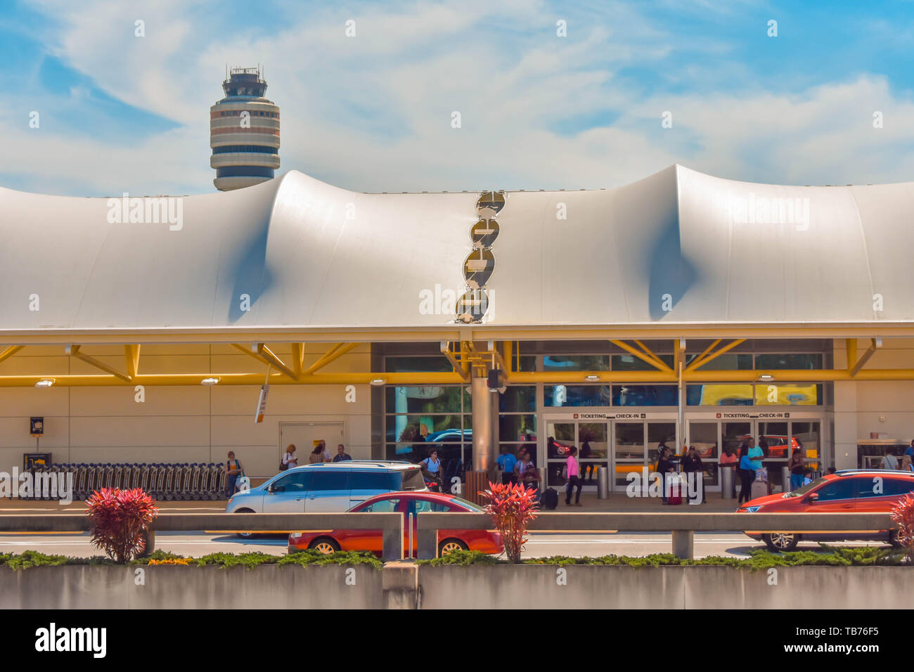 Orlando, Florida. March 01, 2019. Partial view of Terminal A and Air ...