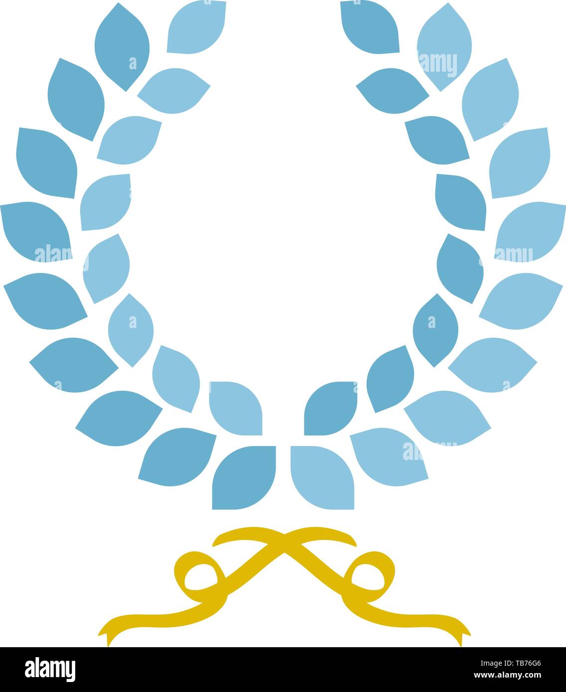 Vector illustration. Simple laurel wreath. Geometric forms and plain ...