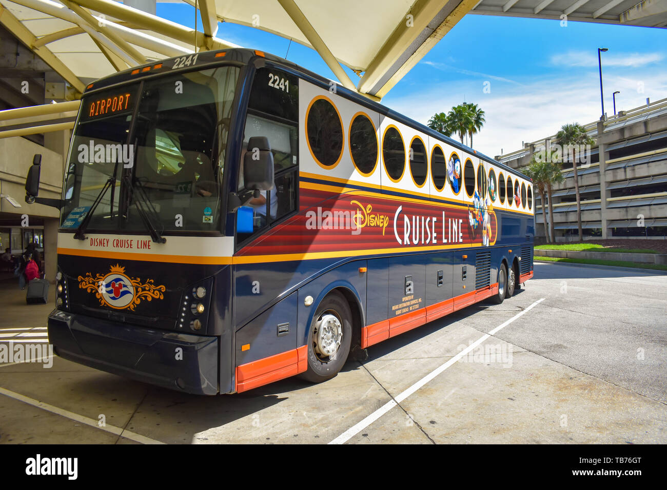 Orlando, Florida. March 01, 2019. Disney Cruise Line bus in ...