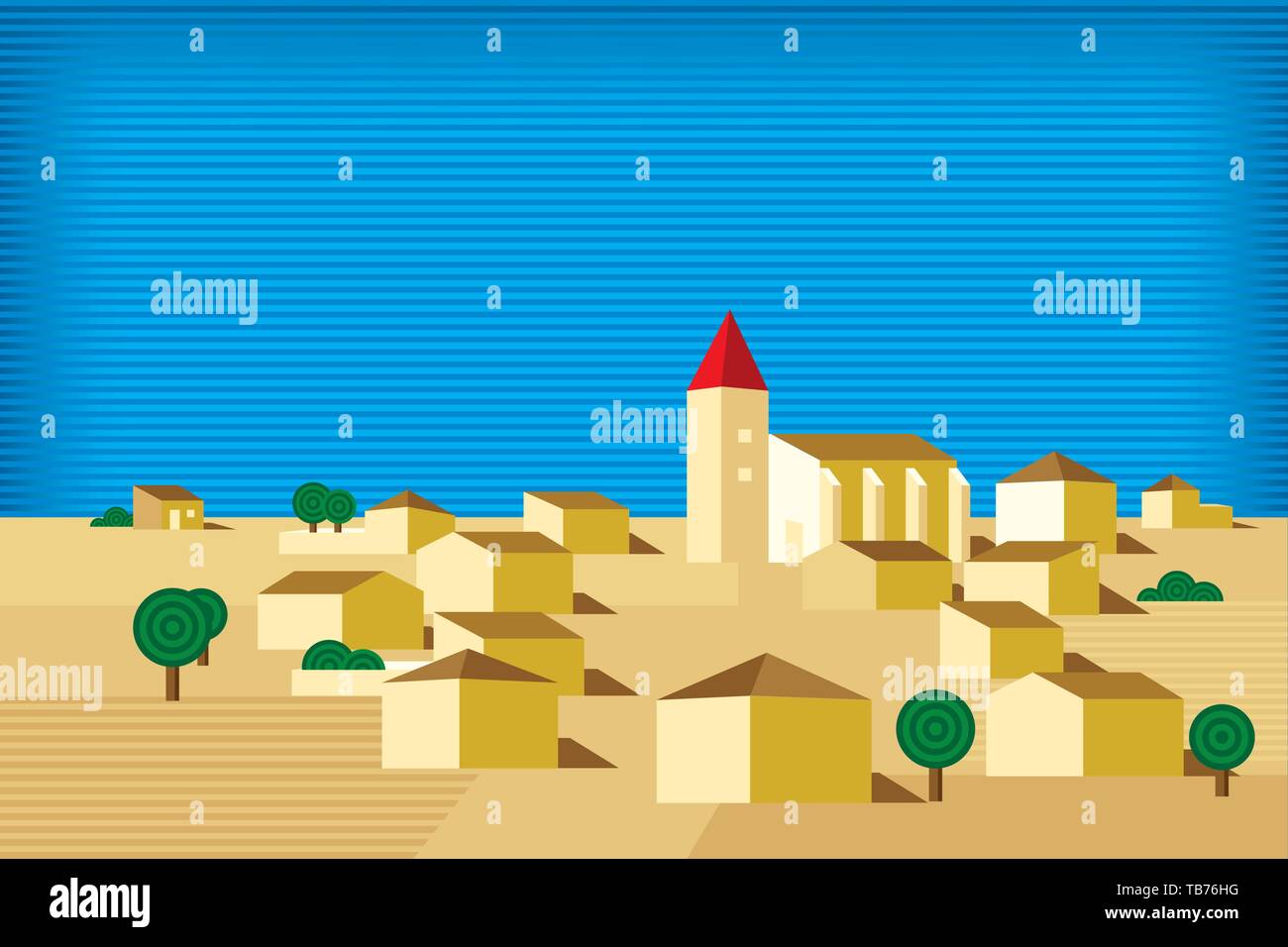 Village and town Stock Vector Images - Alamy