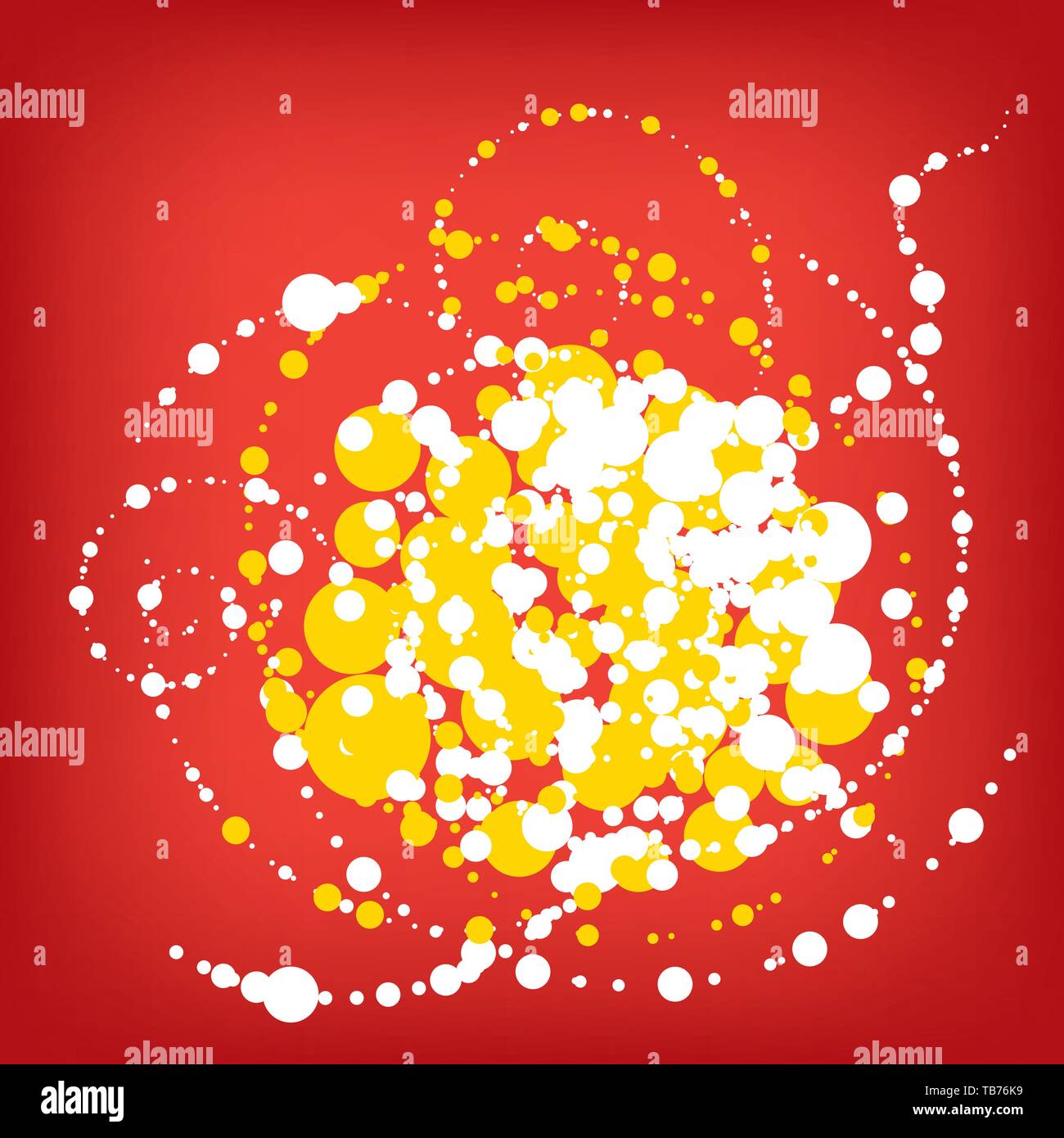 Vector illustration. Splash dots. Background with drops in circular ...
