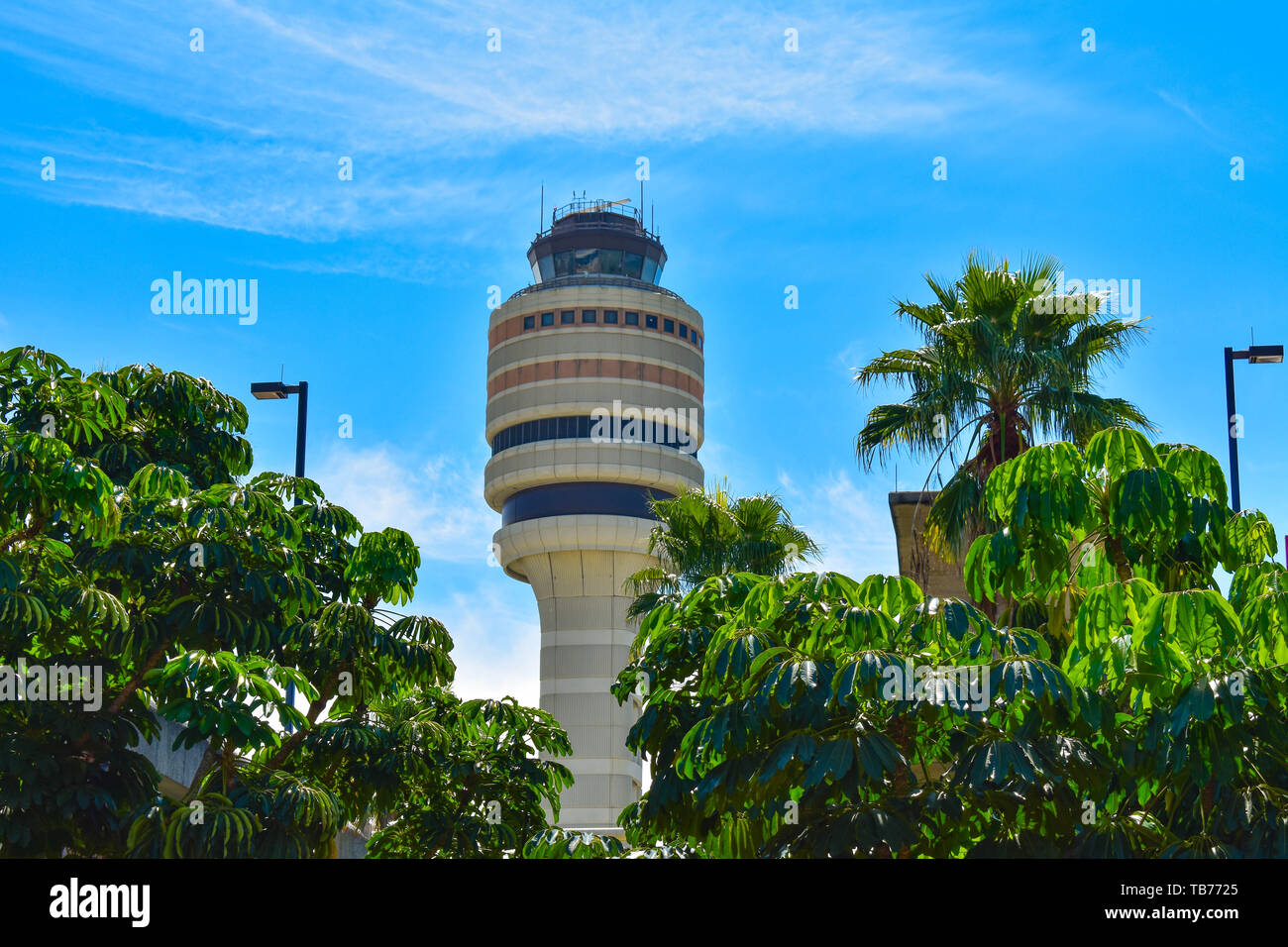 Orlando, Florida. March 01, 2019. Top view of Air traffic control tower ...