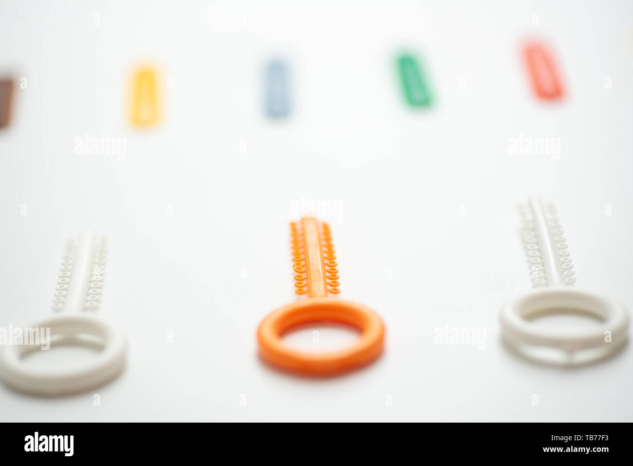 multi-colored orthodontic ligatures for alignment of the orthodontist's ...