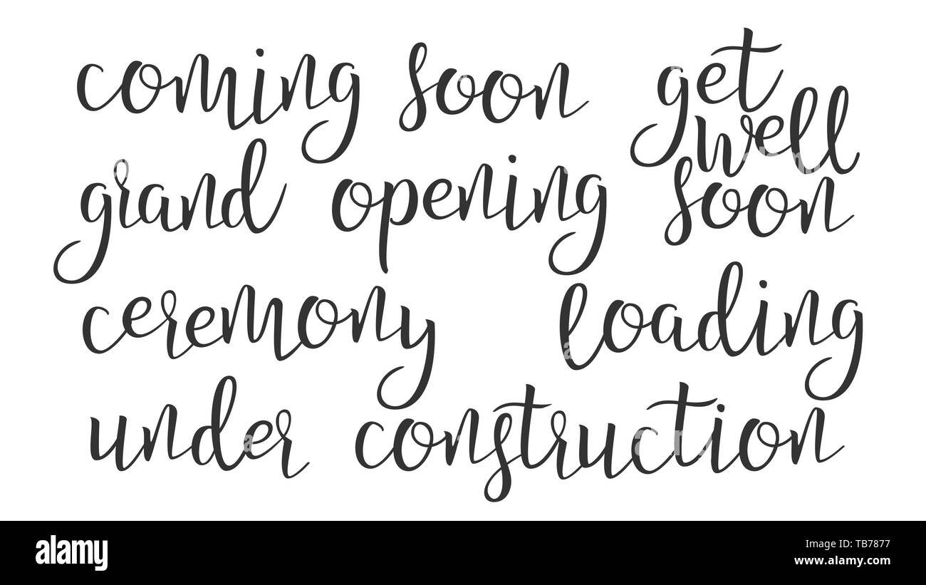 Modern Calligraphy Of Ink Coming Soon Vector Stock Vector Image & Art ...