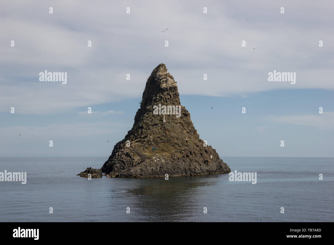 Acitrezza Sicily view of one of the cyclopean islands, scenic view of ...