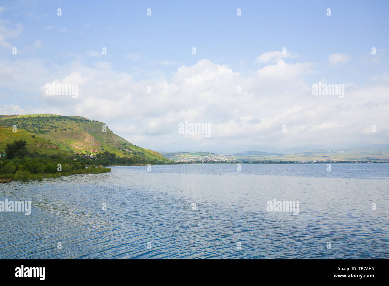 Sea of Galilee in Tiberias, Israel. It is the lowest freshwater lake on ...