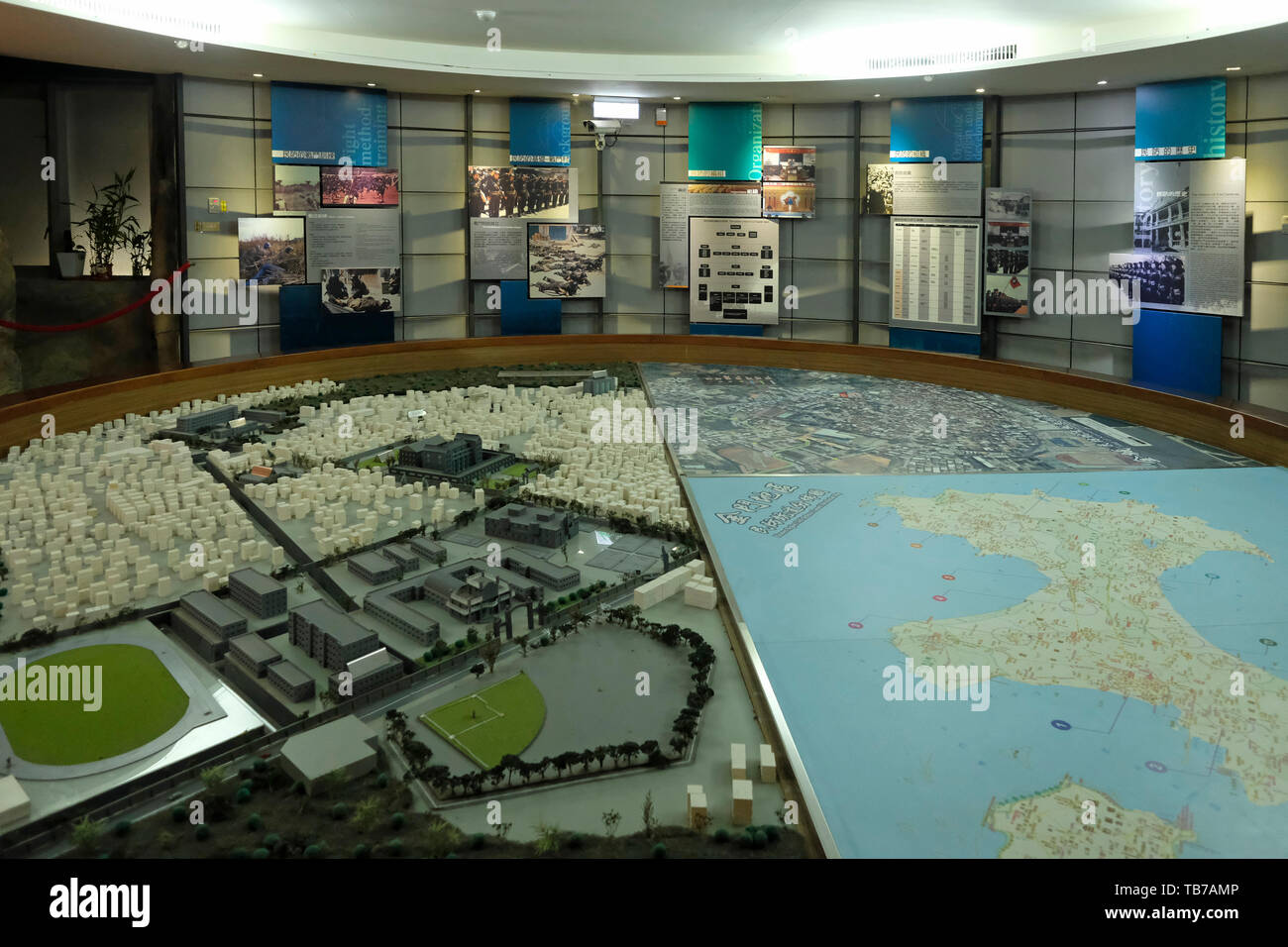 The entrance to the Kinmen Civil Defense Tunnel stretched a little over ...