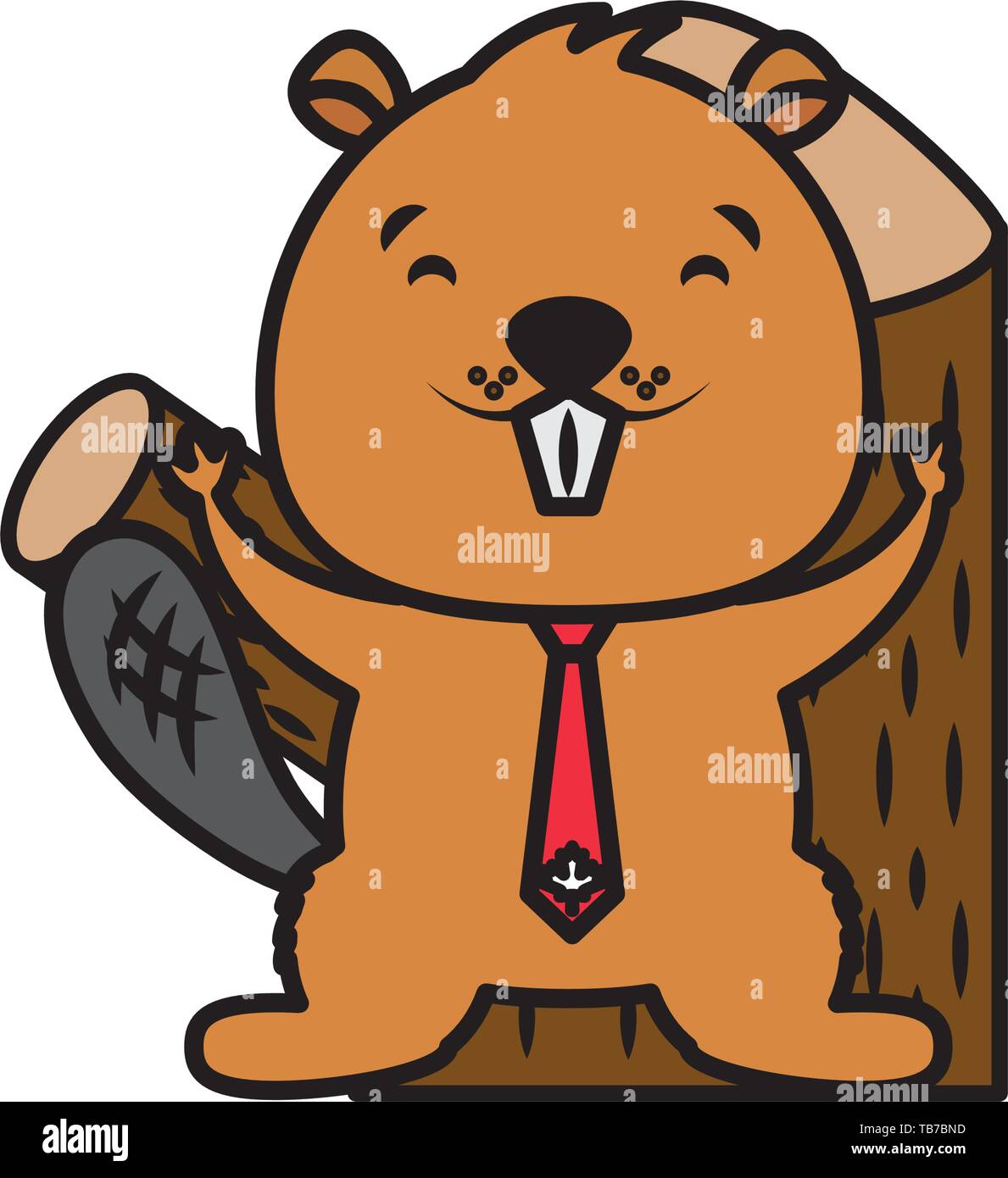 Beaver teeth marks Stock Vector Images - Alamy