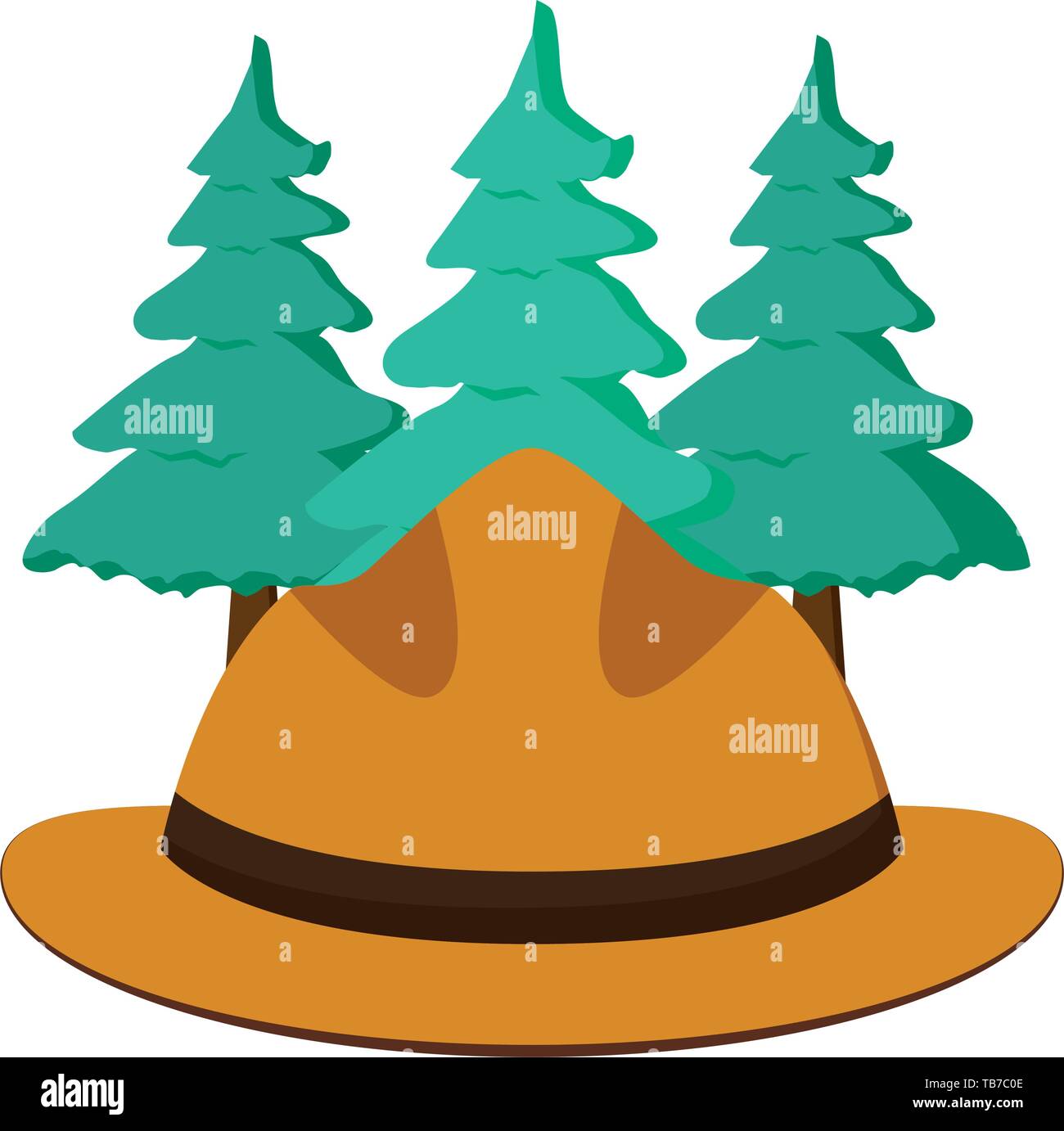 forest trees and hat Stock Vector Image & Art - Alamy