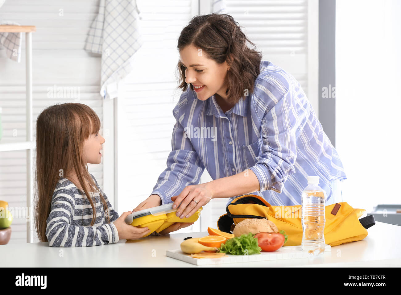 Preparing school lunch hi-res stock photography and images - Alamy