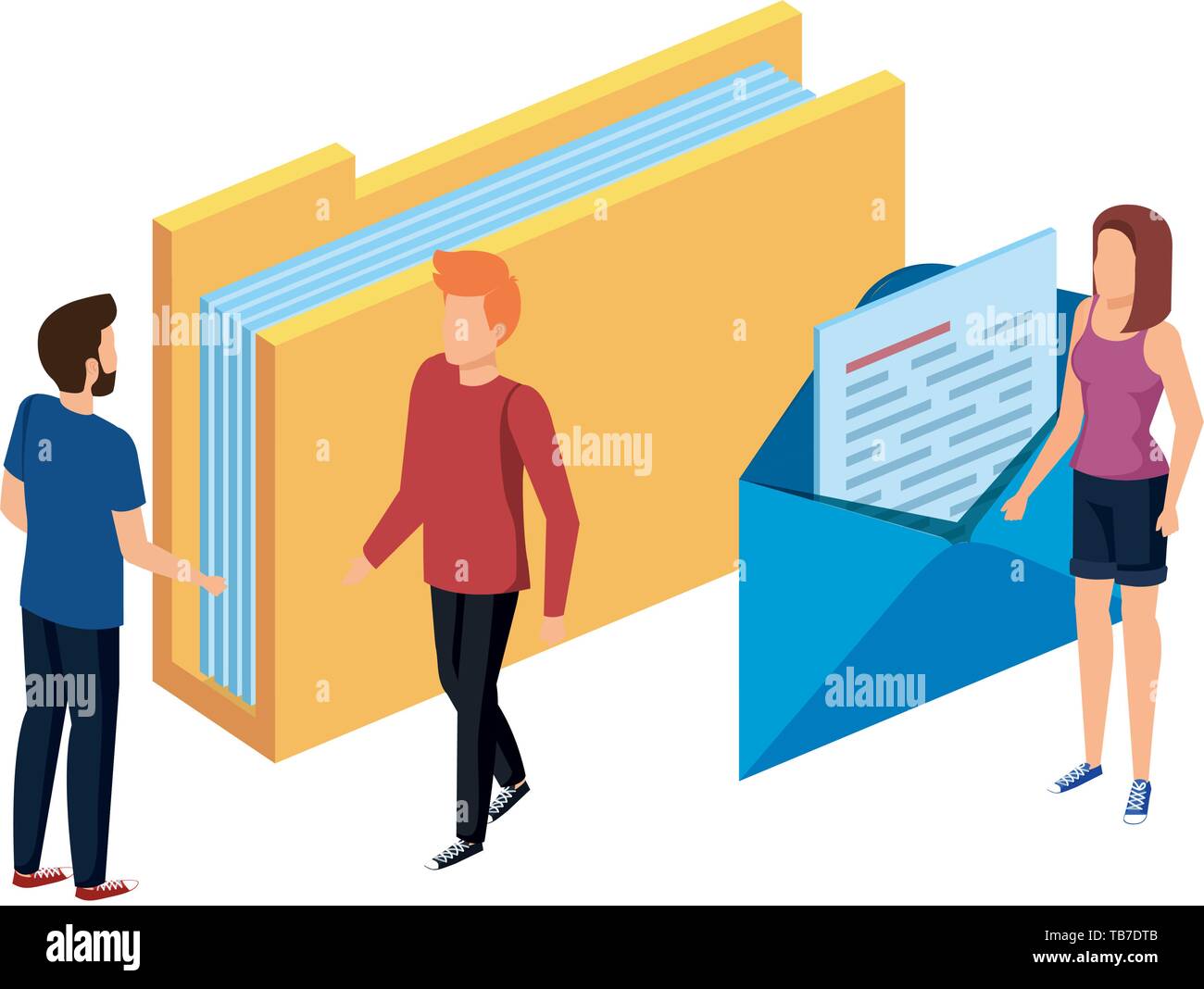 Group people documents characters hi-res stock photography and images ...