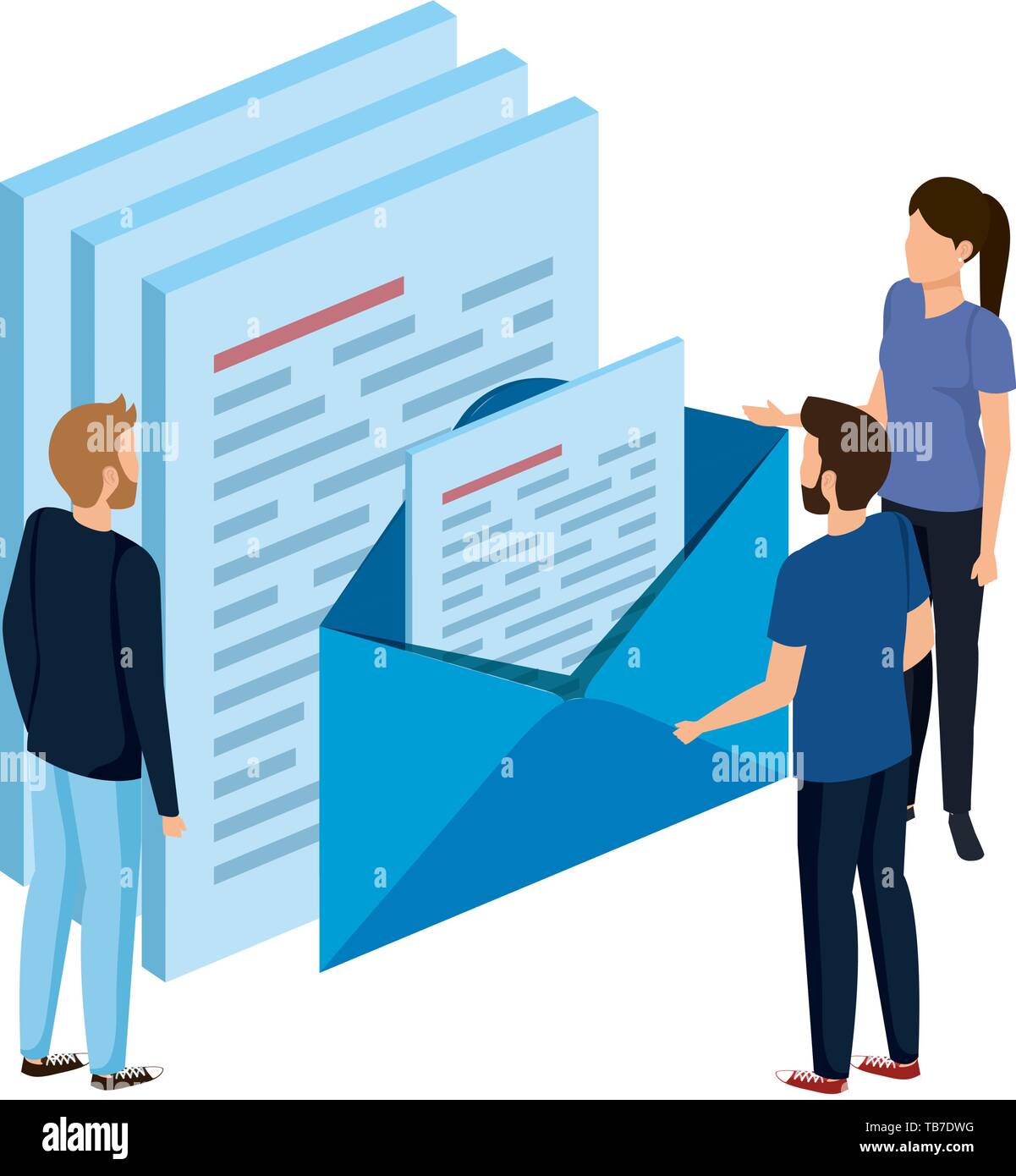 Receiving documents Stock Vector Images - Alamy