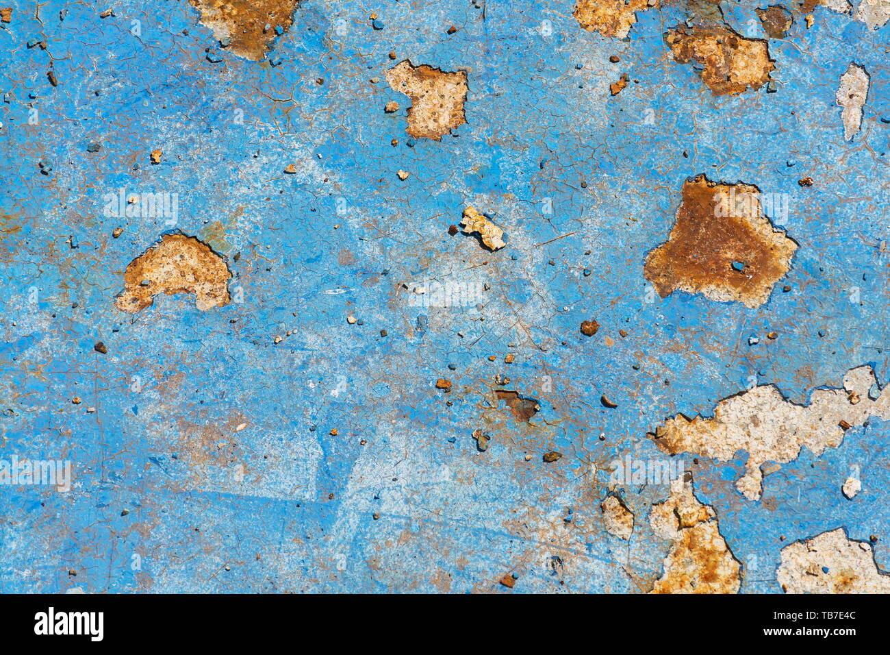 Light blue rusty vintage paint background, color on old pool bottom ...