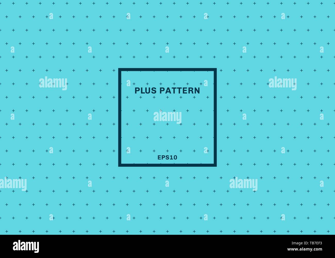 Abstract blue cross pattern seamless background. Plus sign with square ...