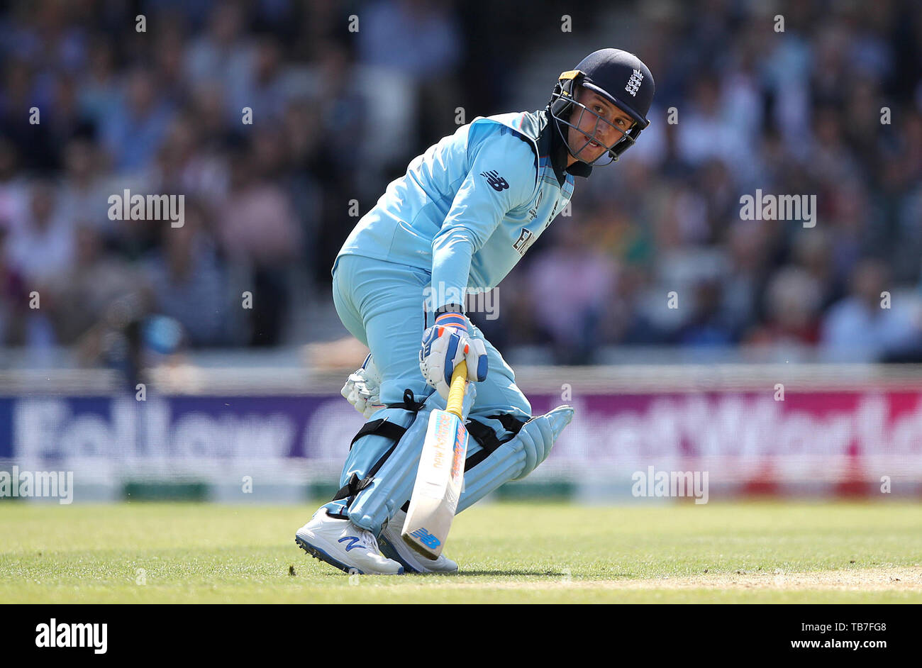 England's Jason Roy during the ICC Cricket World Cup group stage match ...