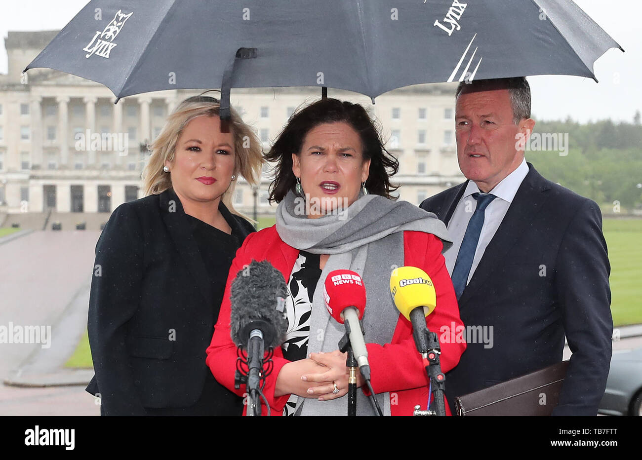 Sinn Fein's Michelle O'Neill, Mary Lou McDonald and Conor Murphy ...