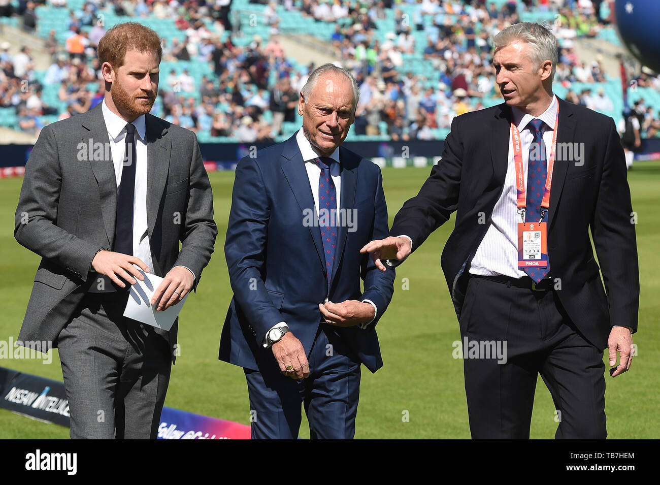 The Duke of Sussex with Colin Graves (centre), the chairman of the ECB ...