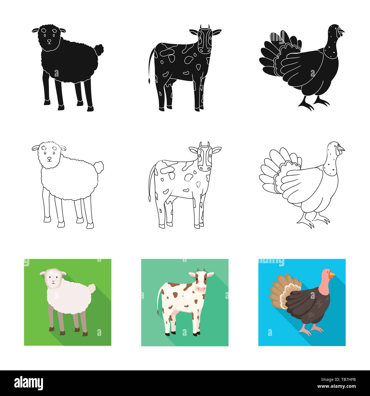 Vector illustration of breeding and kitchen logo. Collection of ...
